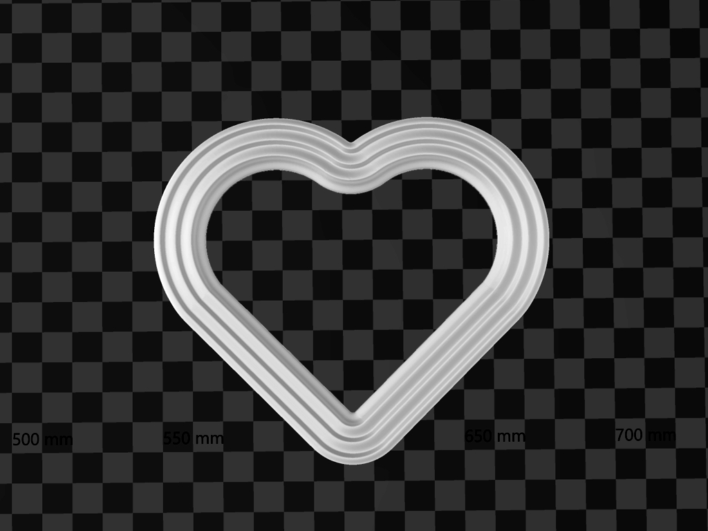 STL file heart shaped frames 💜・3D printer model to download・Cults