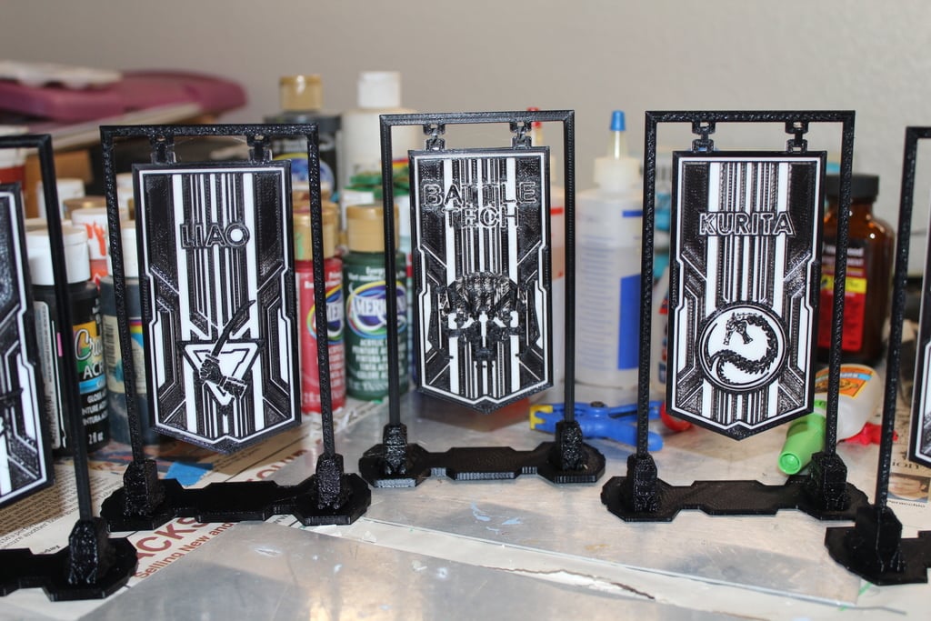 3D printed Battletech Banners・Cults