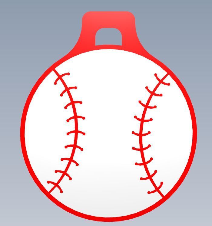 ⚾ Customizable baseball keychain・Free 3D File for ・Cults