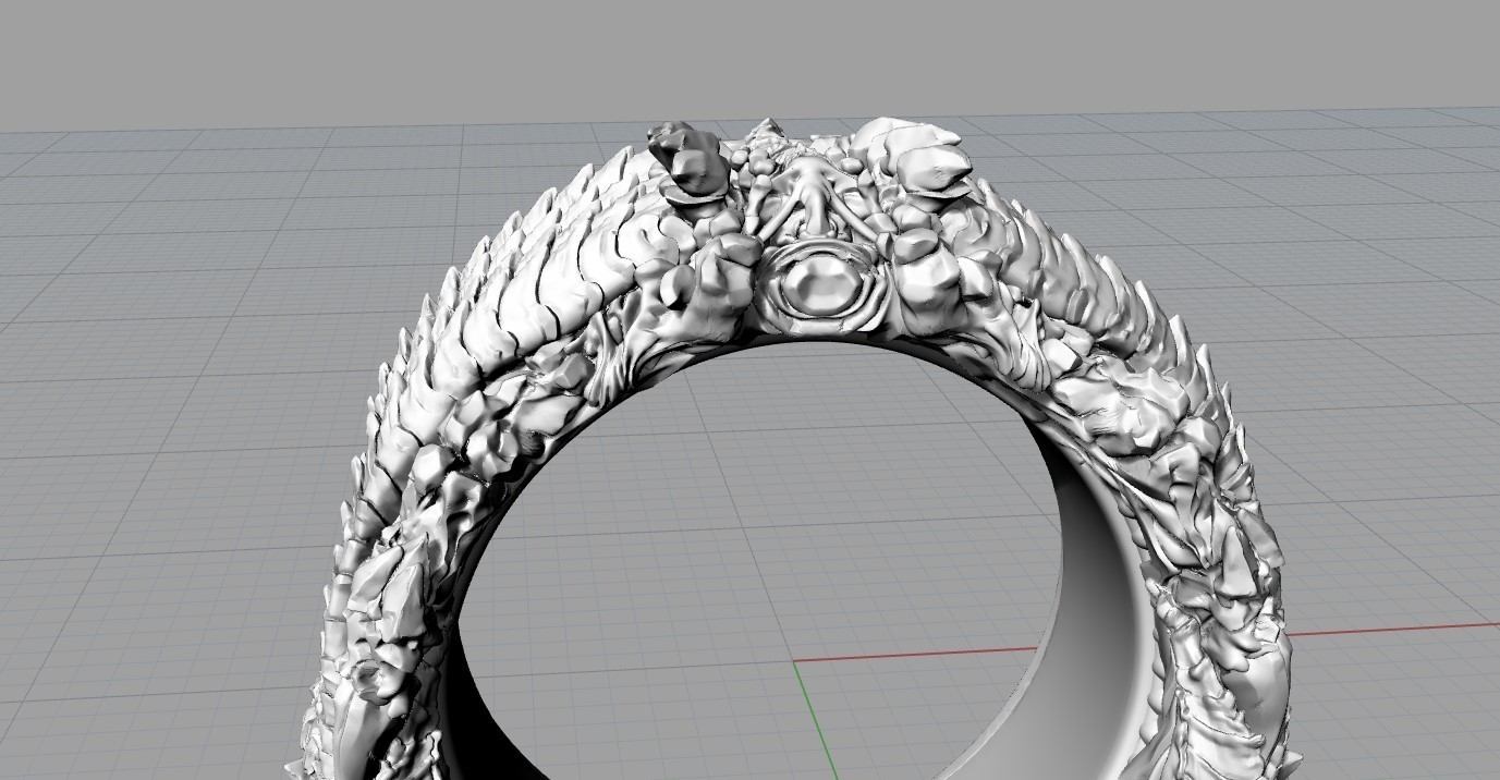Free STL file Skull ring demon ring jewelry 3D print model 💀 ・3D ...