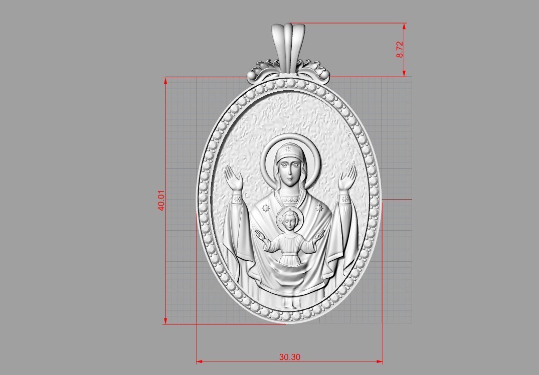 Free STL file Mother mery and jesus pendant medalion jewelry ️ (OBJ)・3D ...