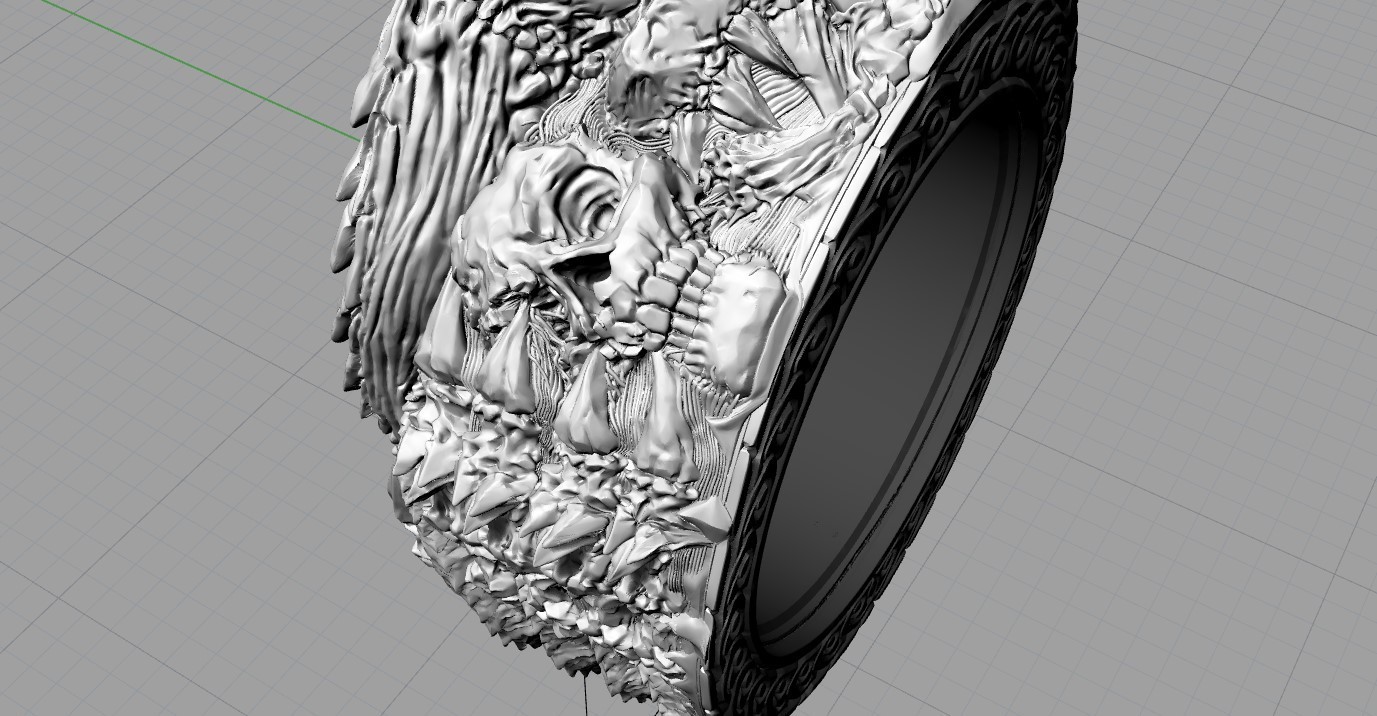 Free STL file Skull ring demon ring jewelry 3D print model 💀 ・3D ...