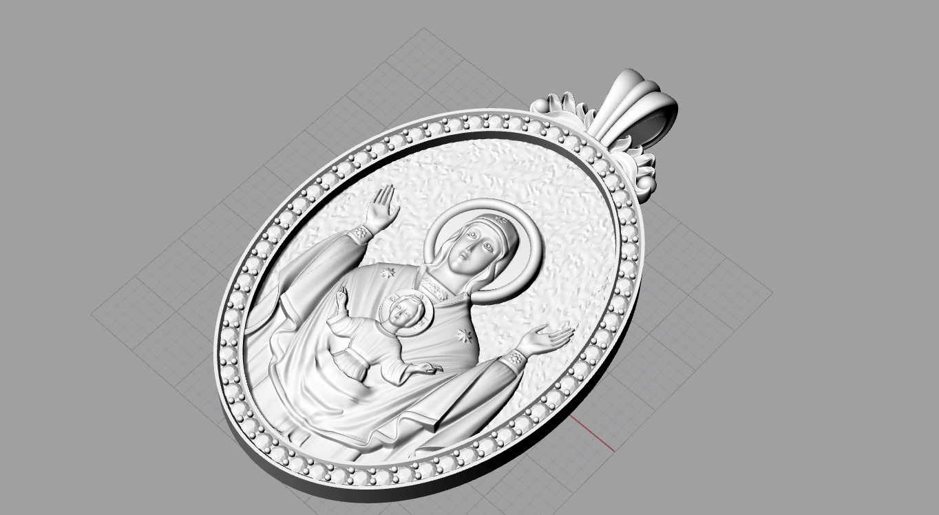 Free STL file Mother mery and jesus pendant medalion jewelry ️ (OBJ)・3D ...