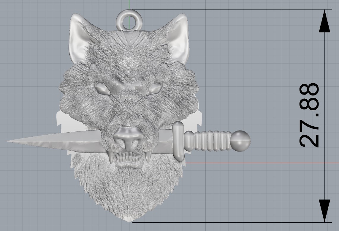 🐺 Wolf knife sword pendant medallion jewelry 3D print model・Free STL ...