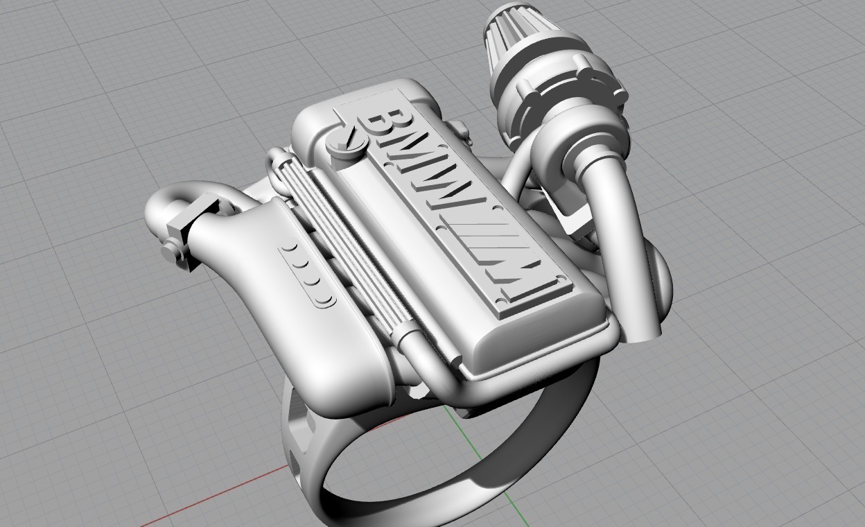 💍 BMW ring engine ring mator ring・Free STL File for ・Cults