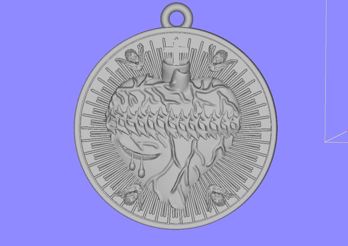 Free STL file Heart pendant with cross medallion jewelry 3D print model ...