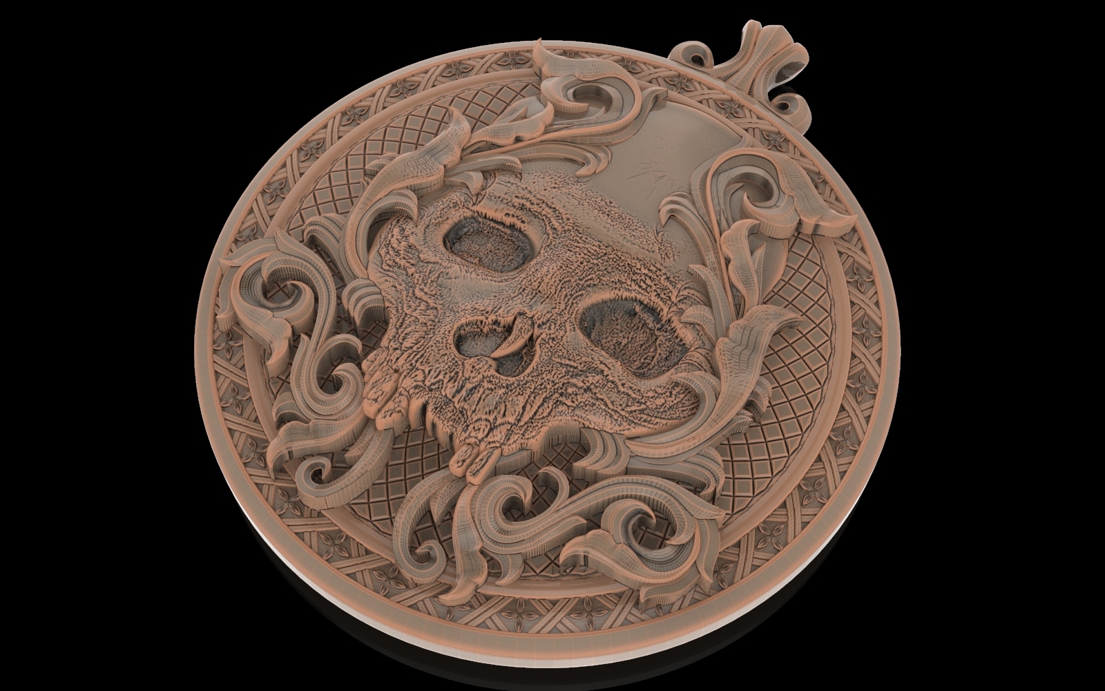 💀 Skull pendant Jewelry medallion 3D print model・Free STL File for ・Cults