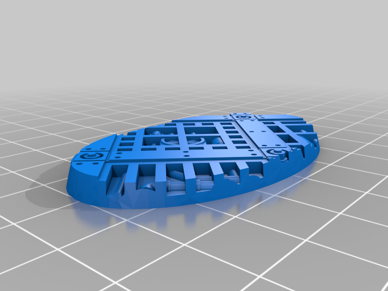 ⚔ Oval Bases "Walkway" 60x35mm・Free STL File for ・Cults