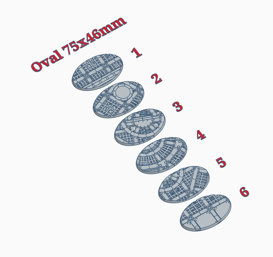 Free STL file Oval Bases "Walkway" 75x46mm 🎲 ・3D printer design to ...