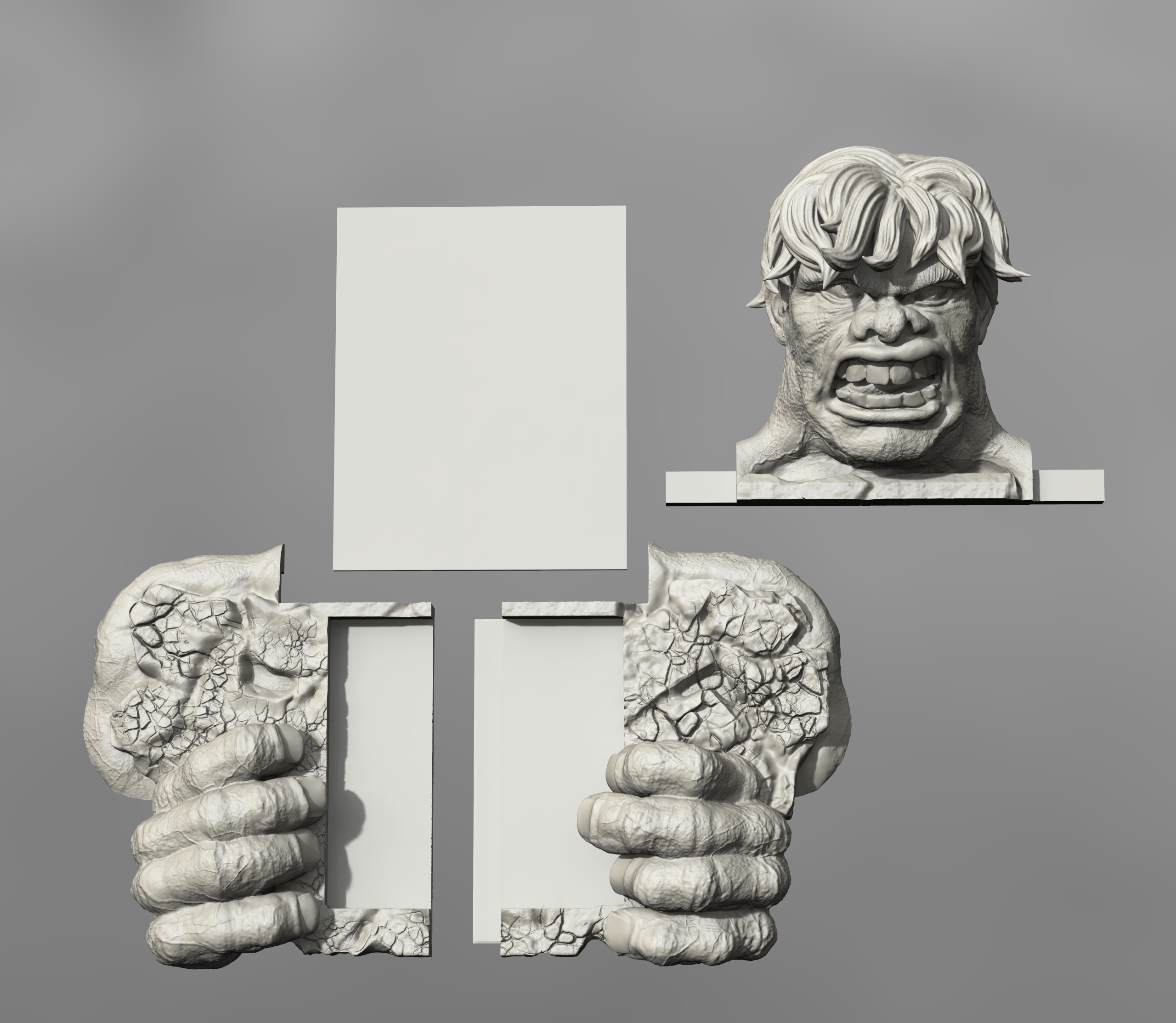3D file HULK PHOTO FRAME 🖼️ ・3D printing idea to download・Cults