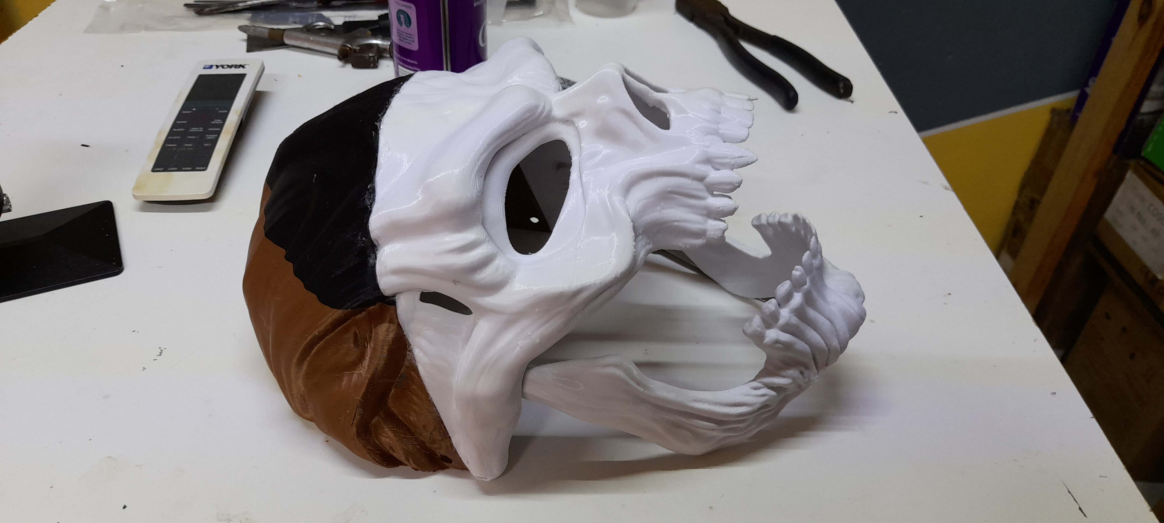 💀 Skull Mask With Articulated Jaw・ STL File for ・Cults