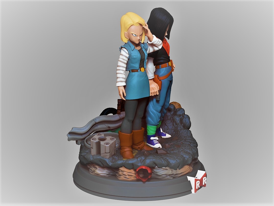 STL file dragon ball android 17 & 18 DRAGON BALL Z 🐉 ・3D print design ...