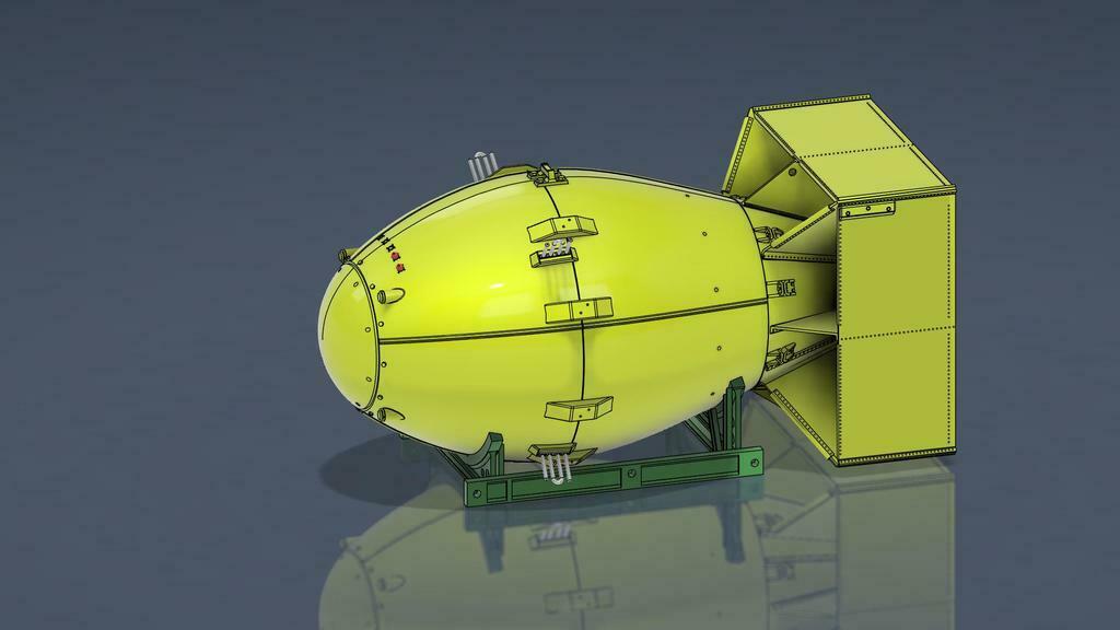 👨 Fat Man Atomic Bomb・Free 3D File for ・Cults