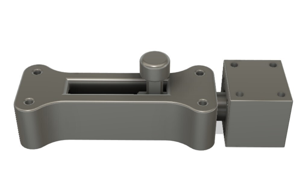 Free STL file Door Bolt Latch, sliding lock with Strike Box 🚪 ・3D ...