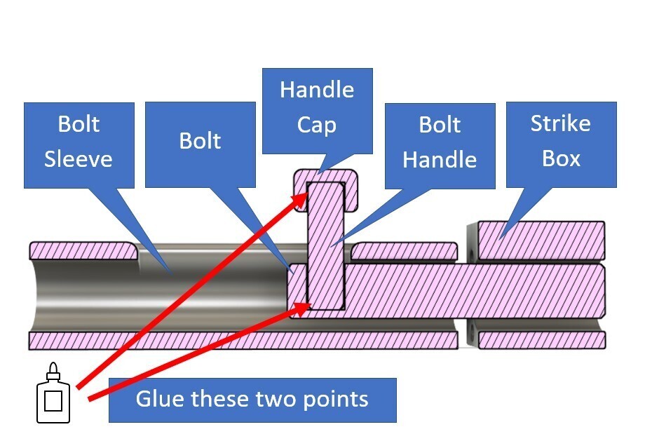 Free STL file Door Bolt Latch, sliding lock with Strike Box 🚪 ・3D ...