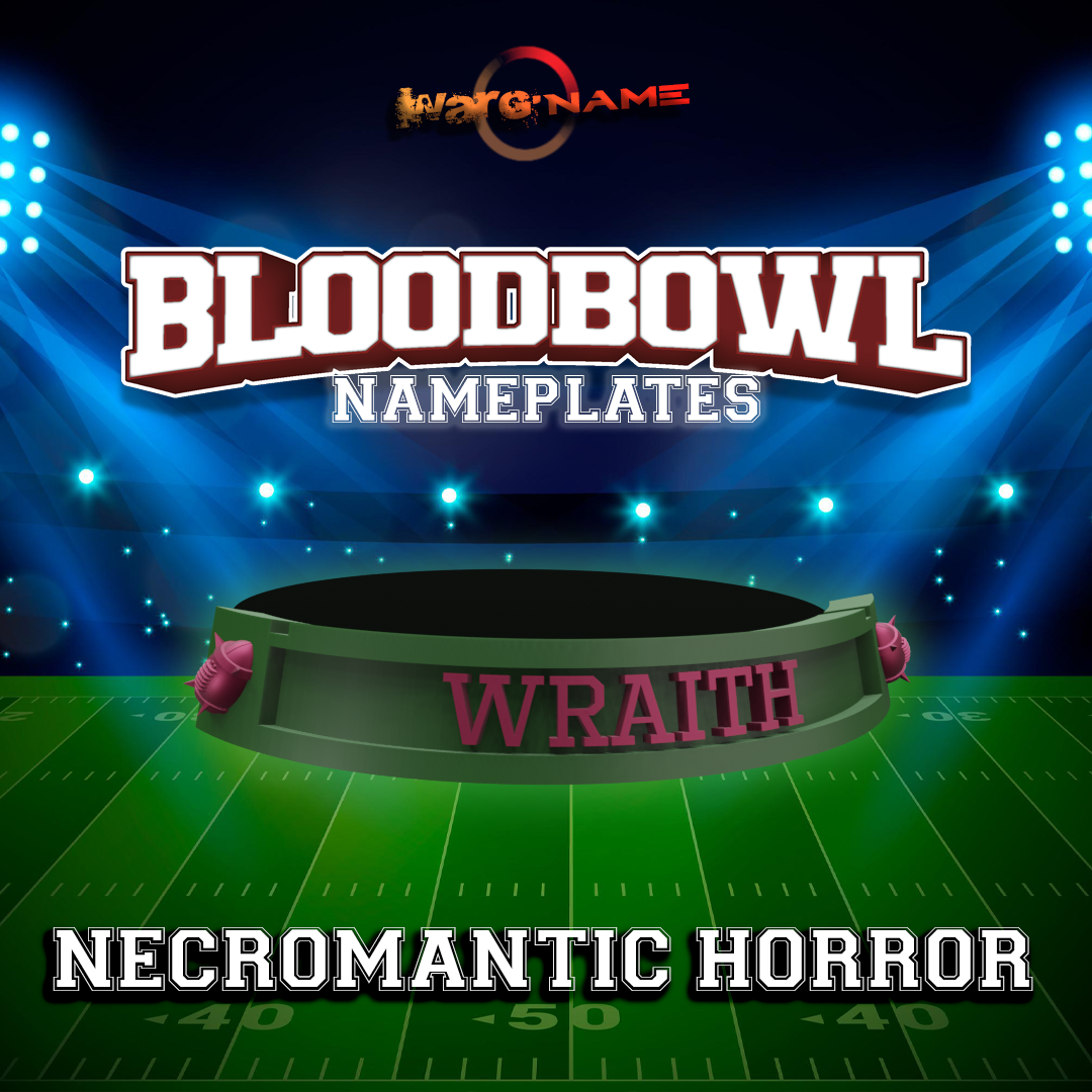 🎲 BLOODBOWL 2020 NAMEPLATES NECROMANTIC HORROR (includes starplayers ...