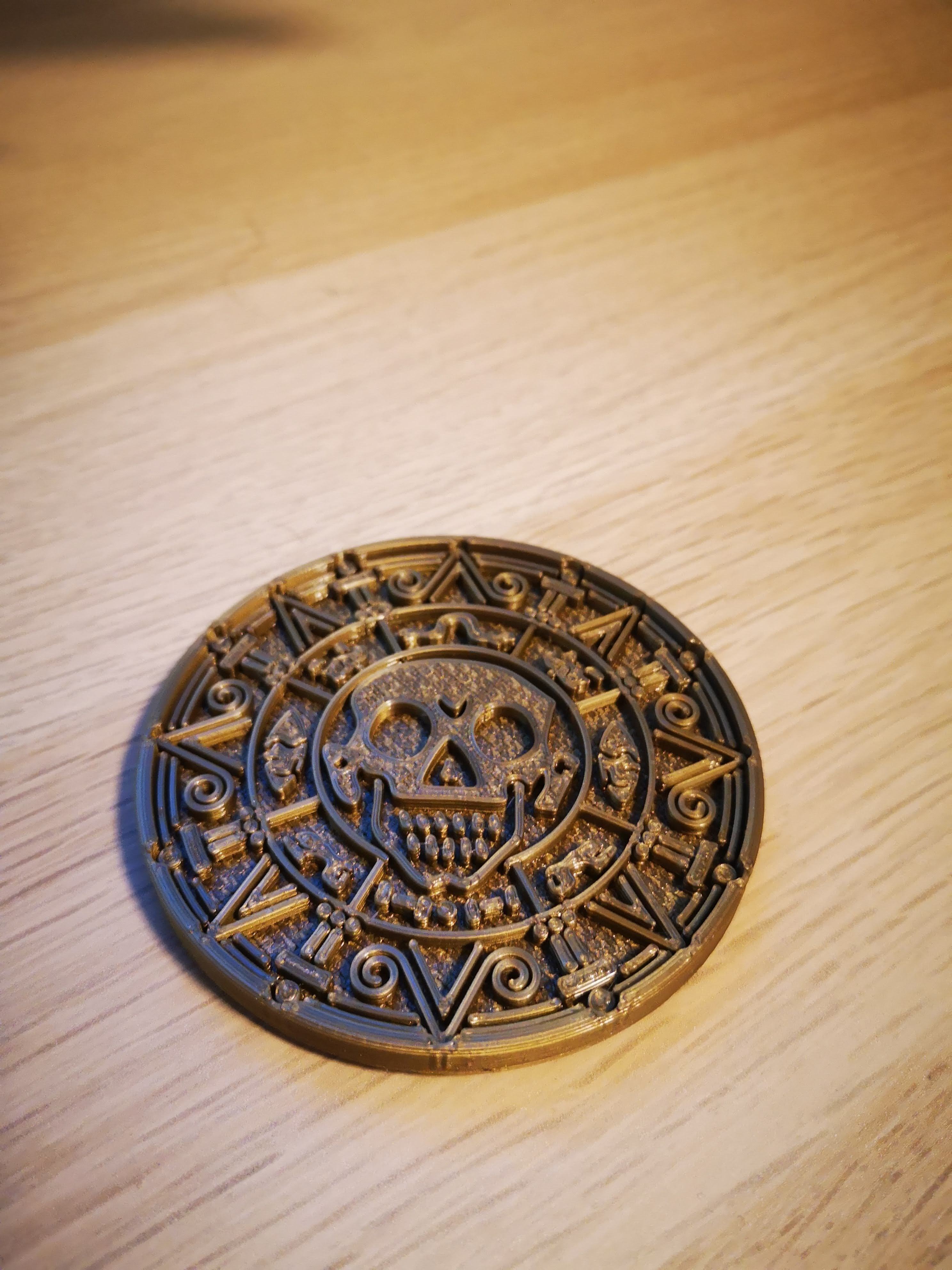 3D print Aztec Gold Drink Coaster・Cults