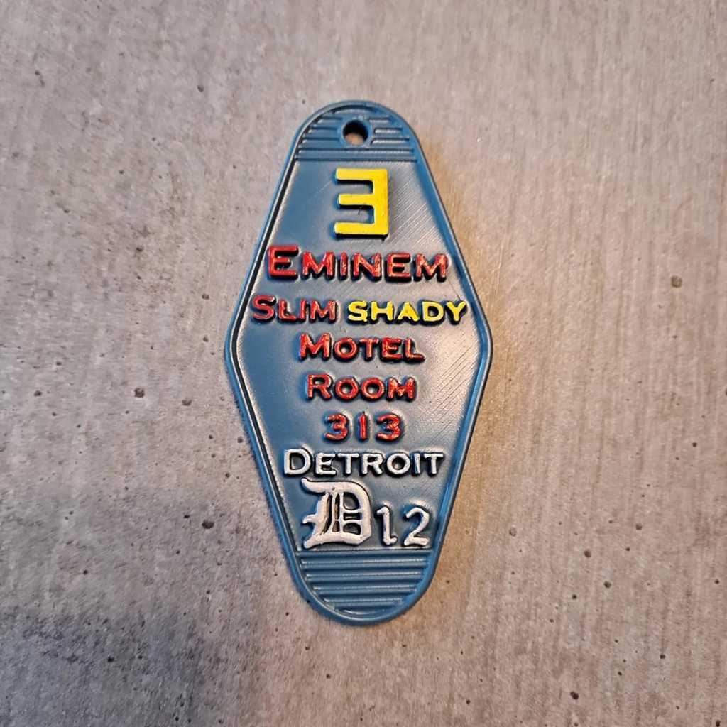 Free 3D file keychains Eminem 🔑 ・3D printable model to download・Cults