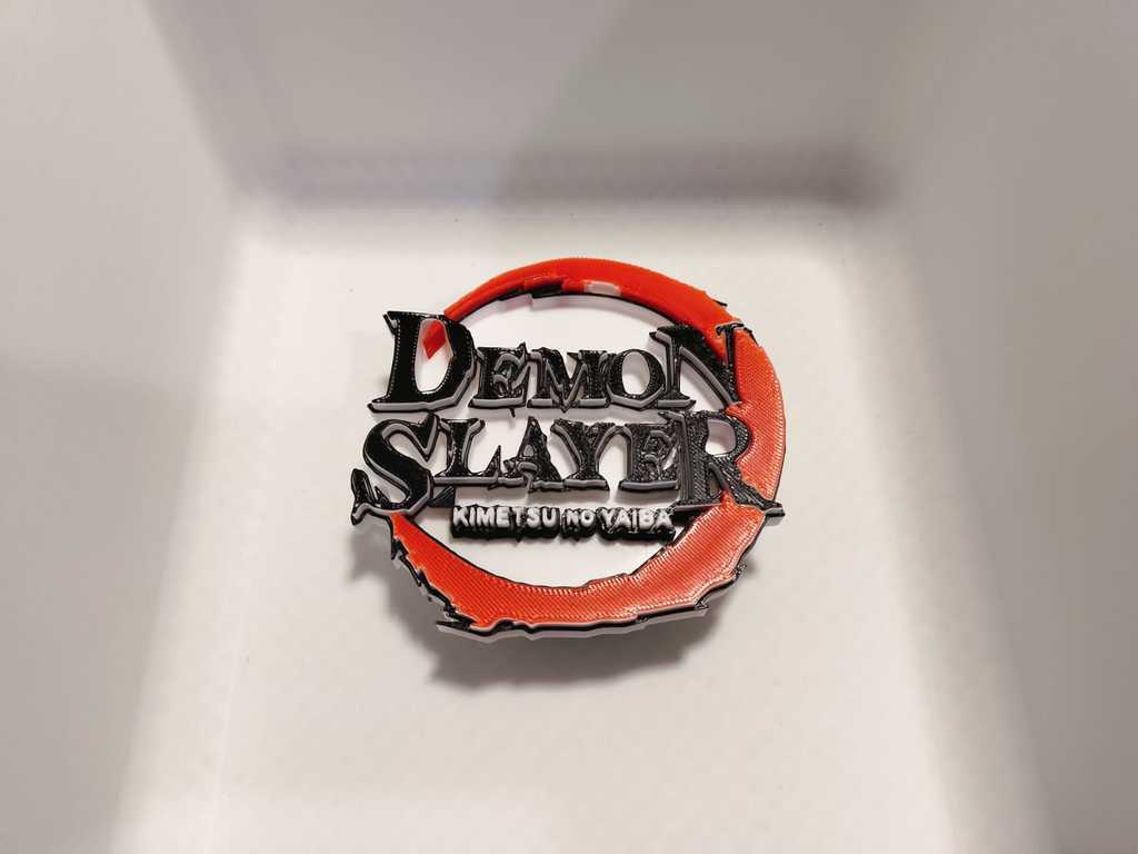 💬 Demon slayer relief logo・Free 3D File for ・Cults