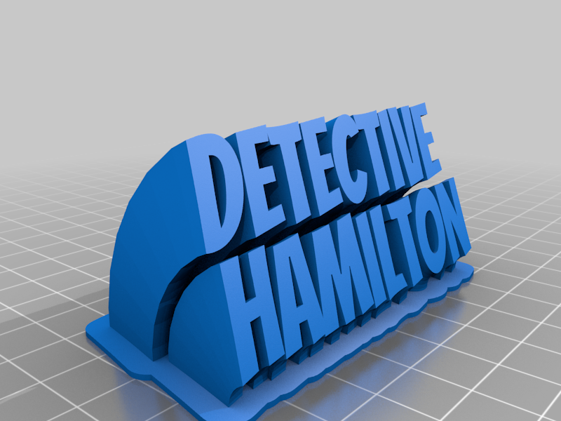 Free STL file Hamilton name plate (text) 🏢 ・3D printing idea to ...