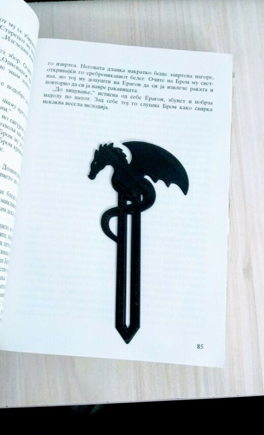 📚 Book Page Marker-Fantasy Dragon・Free 3D File for ・Cults