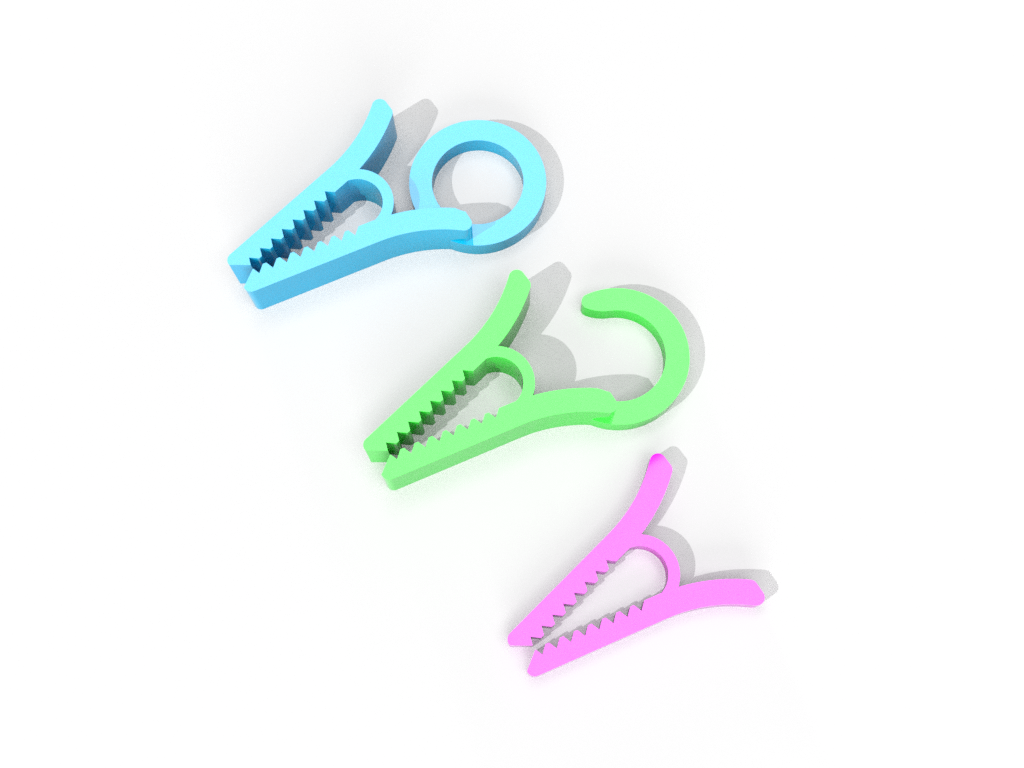 Archivo STL Broche - Clip (Multiusos) x3 🏠 ・Objeto para impresora 3D ...