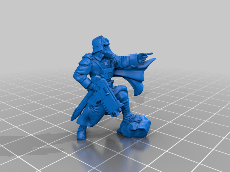 🫡 Overly Stoic Shovel Leader with a cape・Free STL File for ・Cults