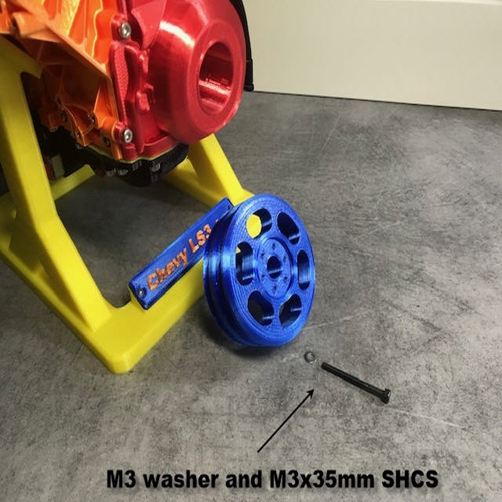 🎠 Chevy LS3 (11/16) / Main Pulley add-on・Free STL File for ・Cults