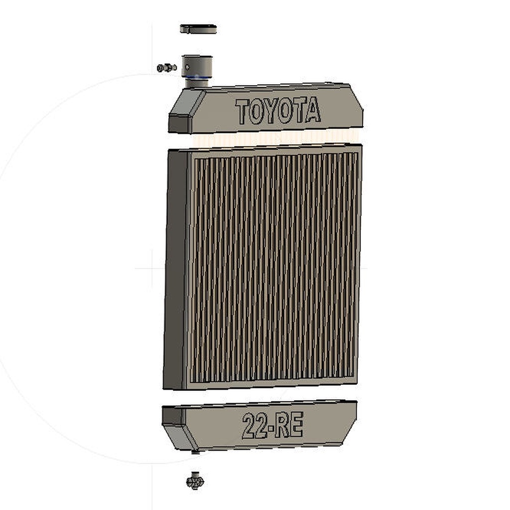 STL file Toyota 22RE (7/8) / Radiator add-on 🚗 ・3D print design to ...