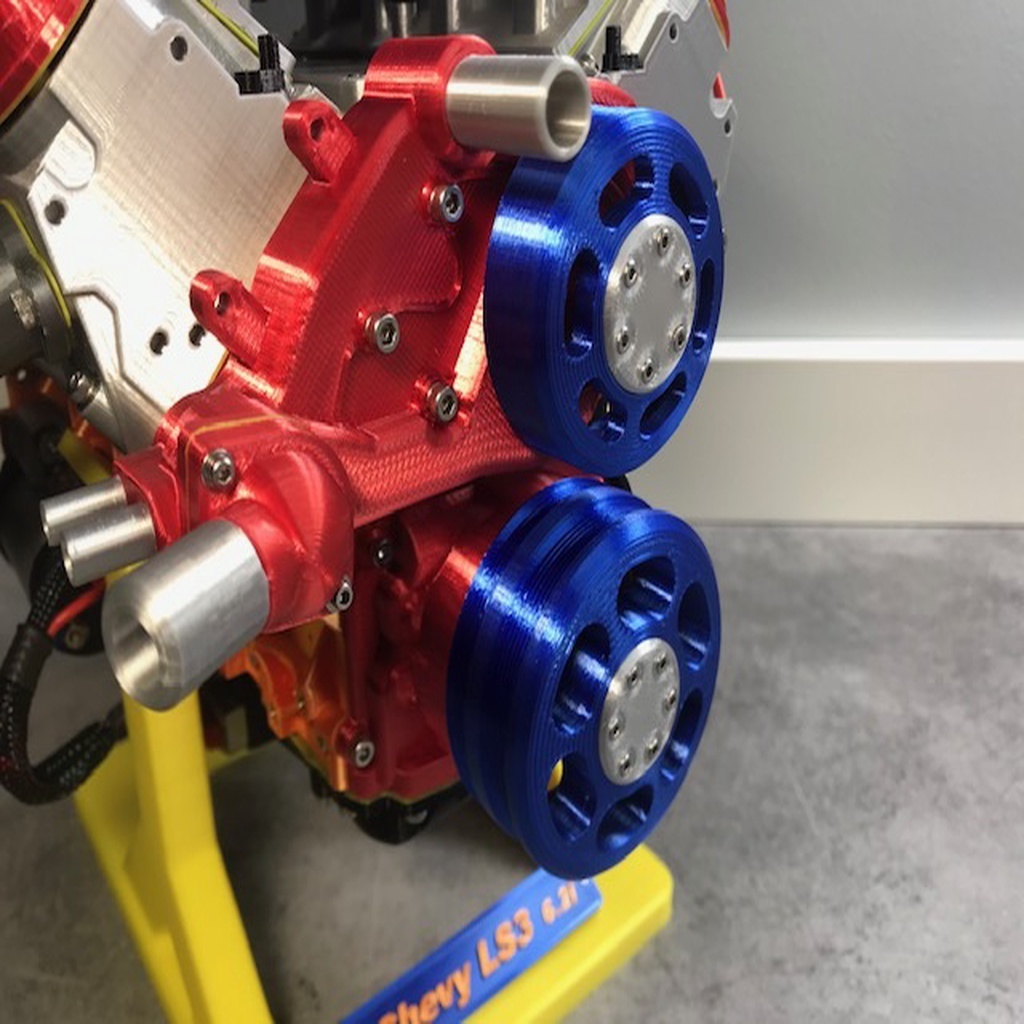 🎠 Chevy LS3 (11/16) / Main Pulley add-on・Free STL File for ・Cults