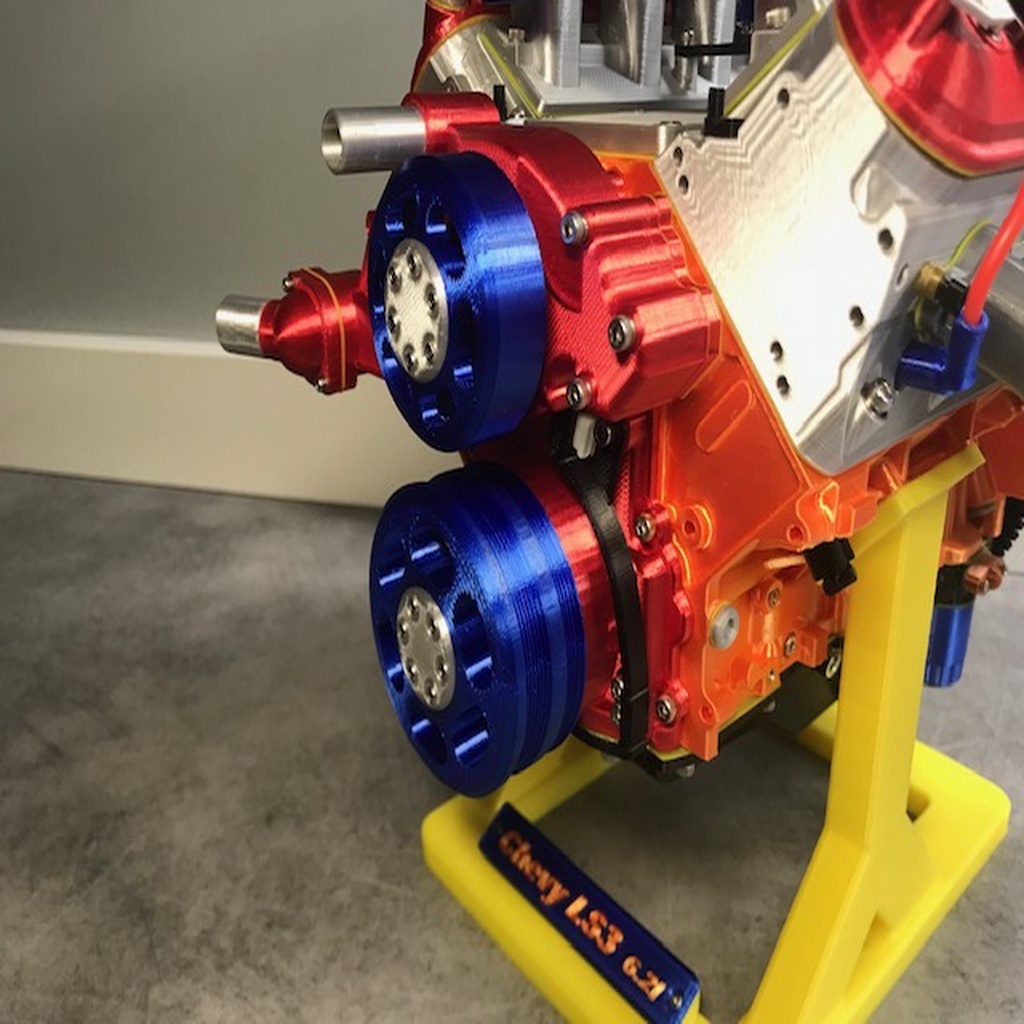 🎠 Chevy LS3 (11/16) / Main Pulley add-on・Free STL File for ・Cults