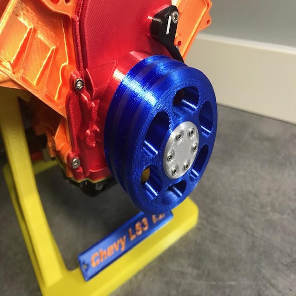 🎠 Chevy LS3 (11/16) / Main Pulley add-on・Free STL File for ・Cults