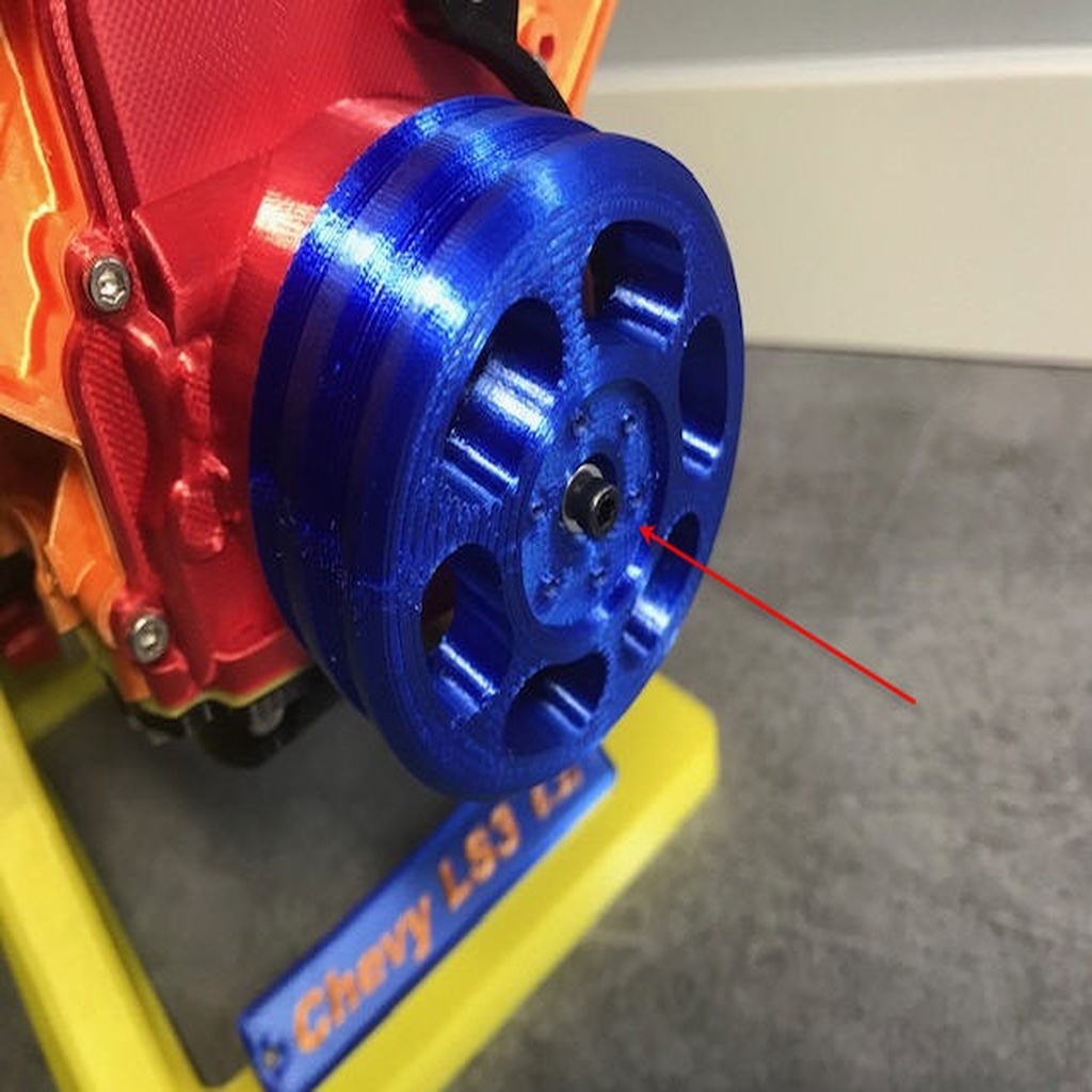 🎠 Chevy LS3 (11/16) / Main Pulley add-on・Free STL File for ・Cults