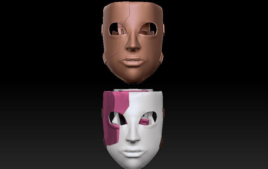 🎨 Sally Face Mask・ OBJ File for 3D printing・Cults