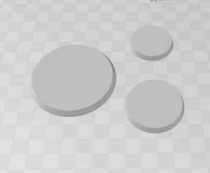 ⚔ Blank Round Bases - 32mm, 40mm, 60mm・Free STL File for ・Cults