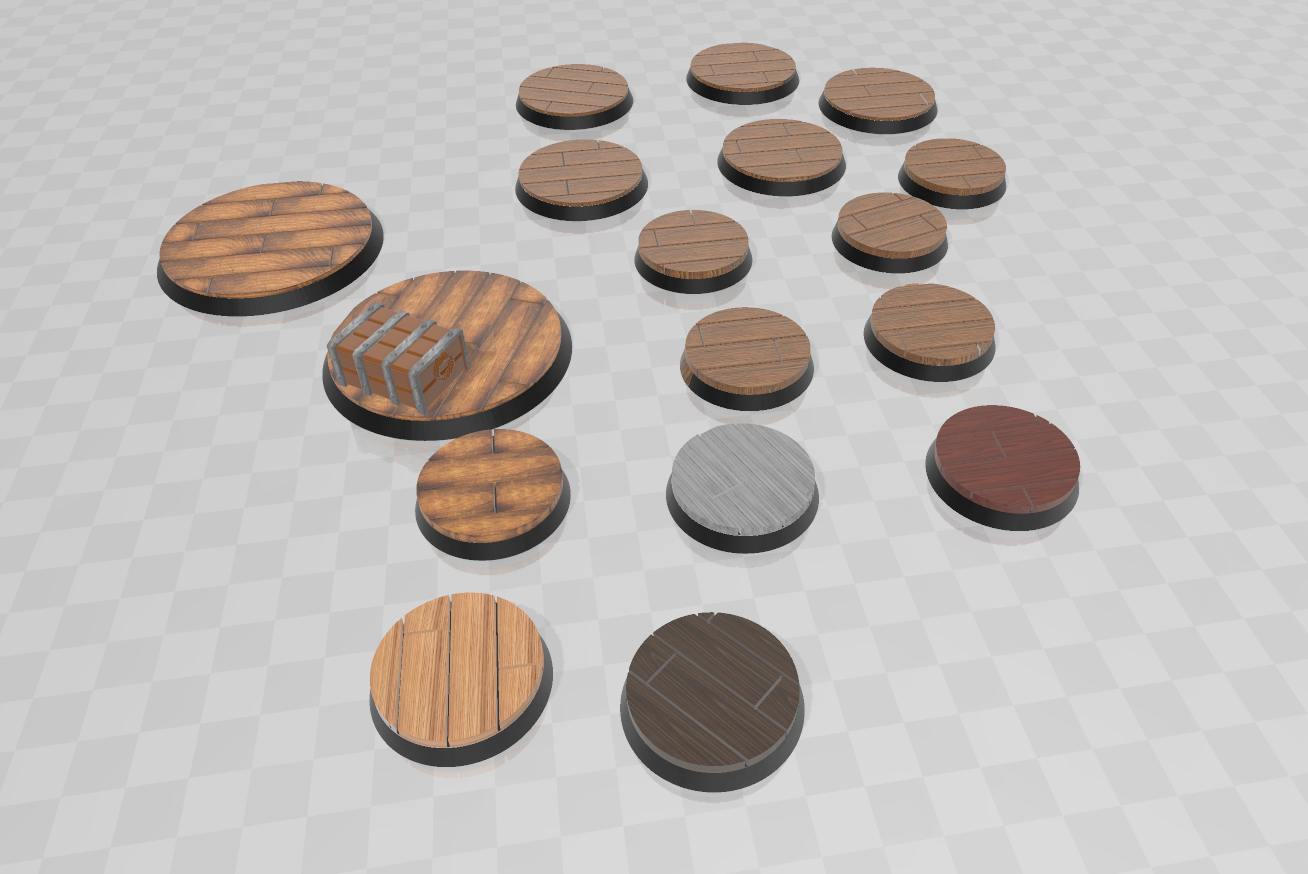 3D file Wooden Floors Base Pack 🪵 ・3D print object to download・Cults