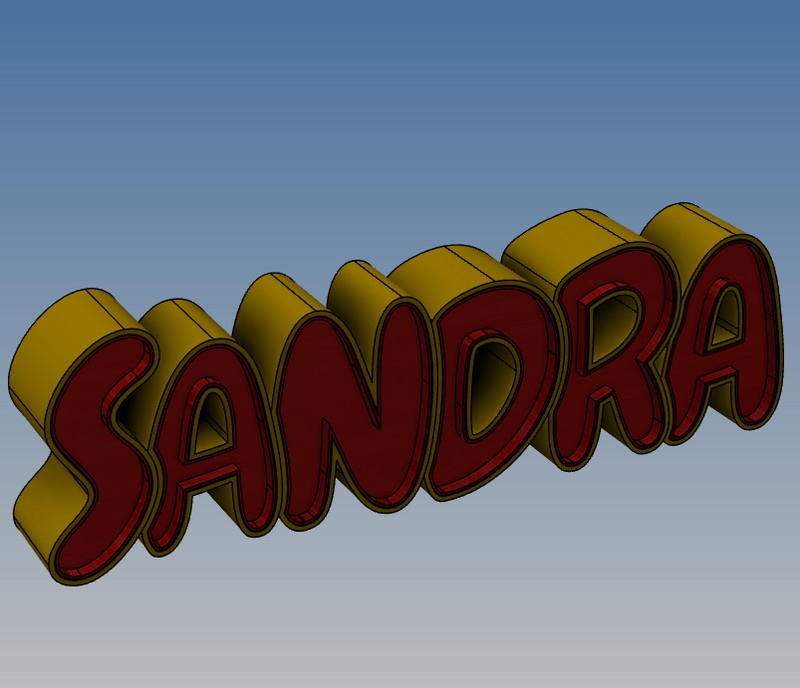 STL file SANDRA first name relief deco 👽 ・3D print model to download・Cults