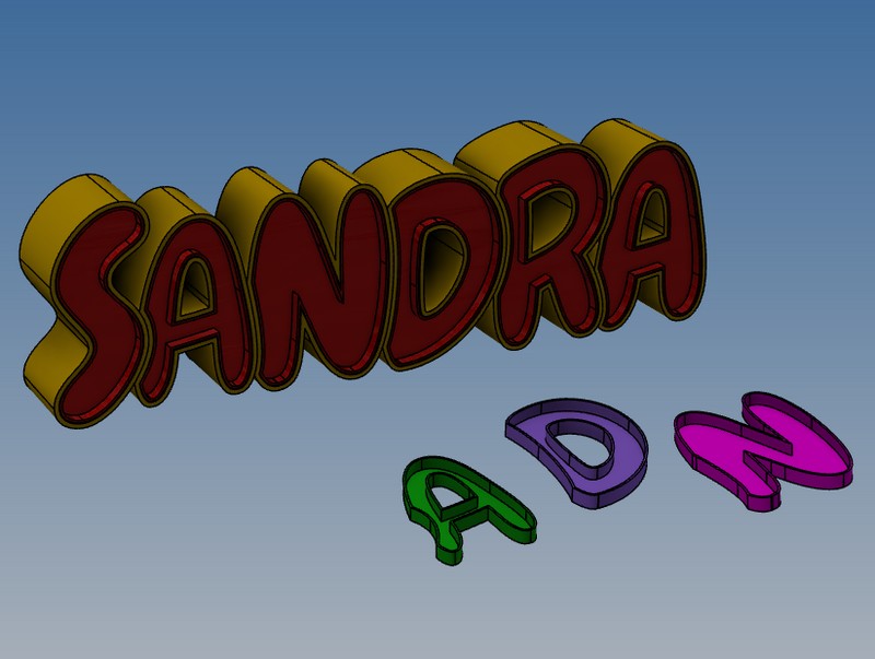 STL file SANDRA first name relief deco 👽 ・3D print model to download・Cults