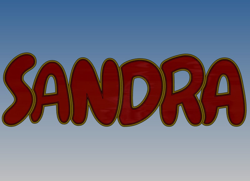 STL file SANDRA first name relief deco 👽 ・3D print model to download・Cults