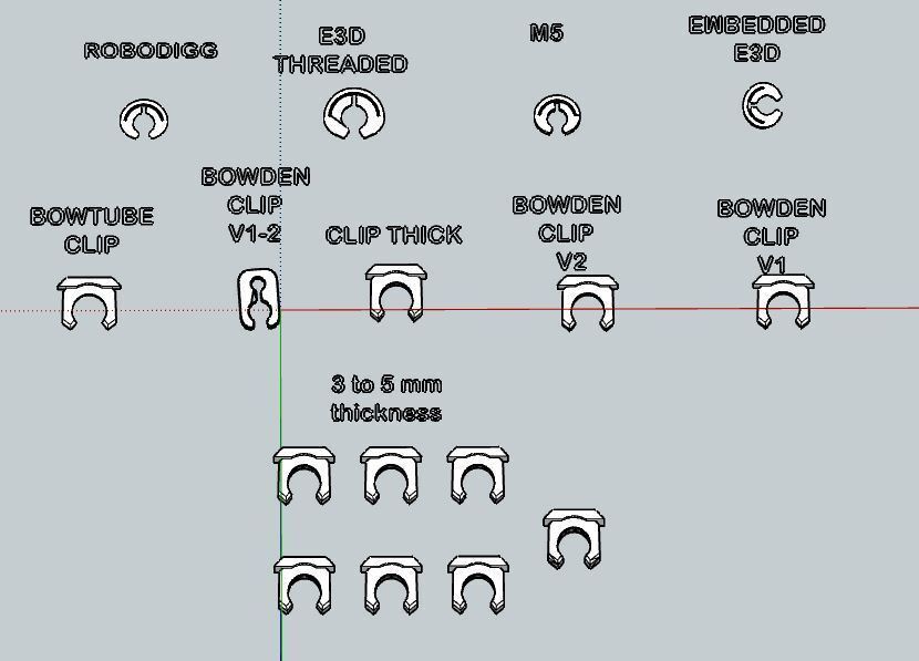 Free STL file bowden clips assortment 🔧 ・Template to download and 3D ...