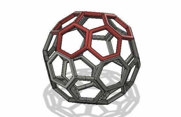 🏠 Hexagonal and Pentagonal Sphere・Free STL File for ・Cults