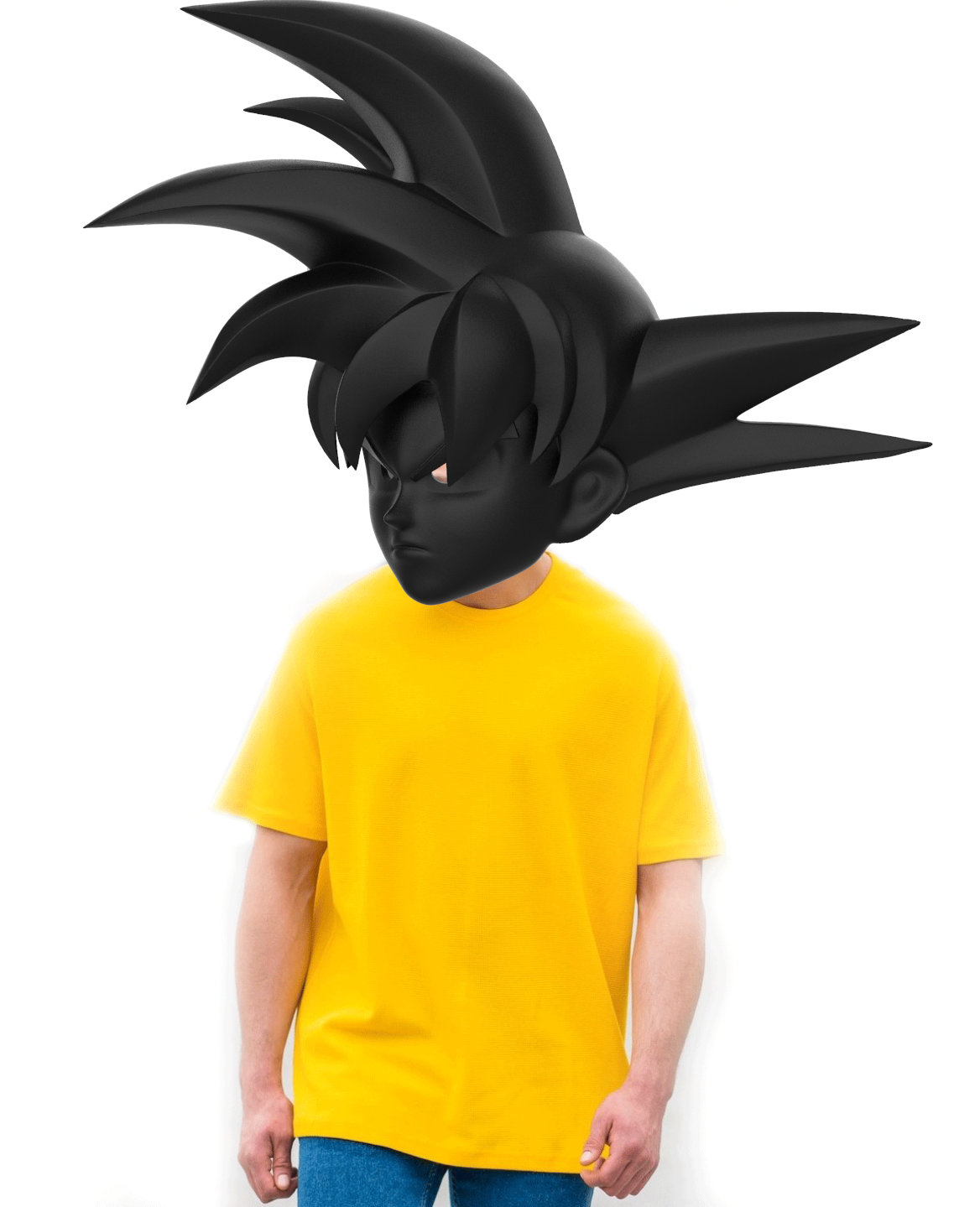 🐉 Goku Mask Dragon Ball - In parts for small 3d printers・ STL File for ...