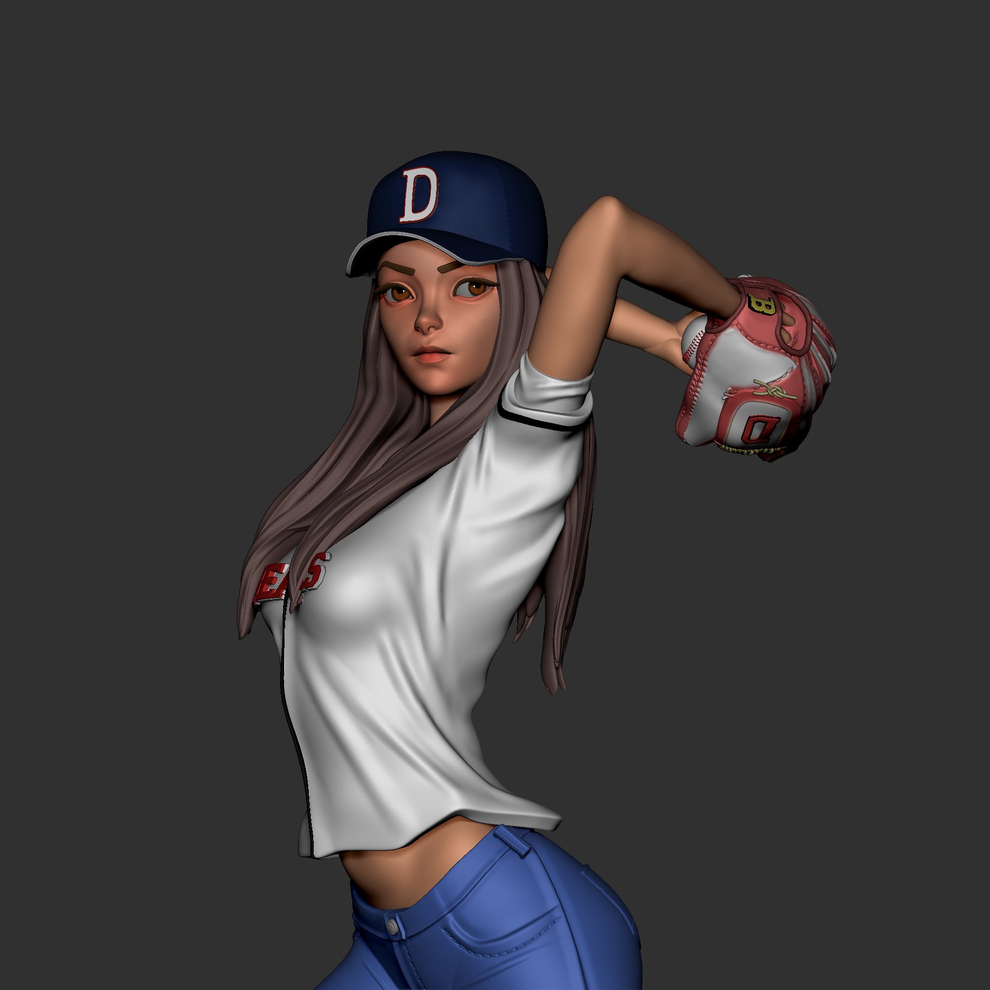 3d File Baseball Girl ⚾ ・model To Download And 3d Print・cults