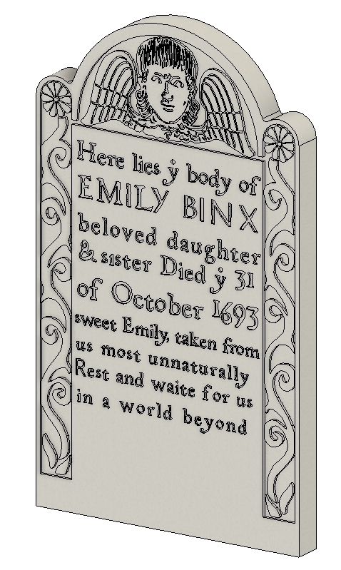🪦 Emily Binx Tombstone (Hocus Pocus)・Free STL File for ・Cults