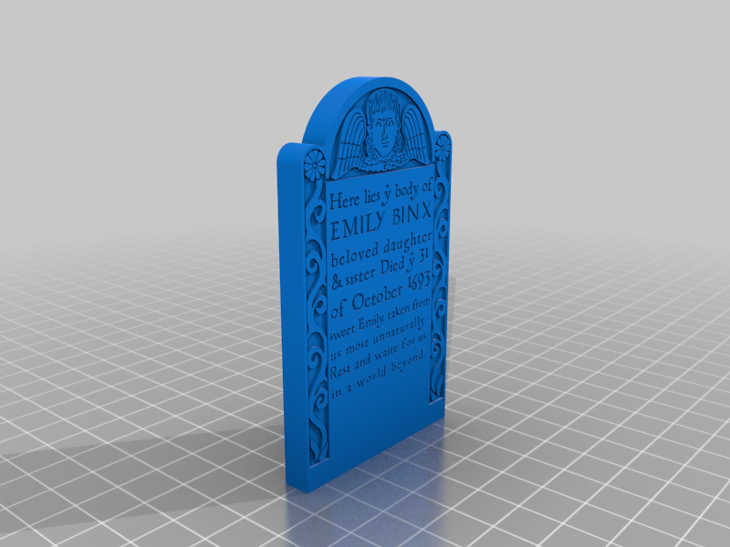 🪦 Emily Binx Tombstone (Hocus Pocus)・Free STL File for ・Cults