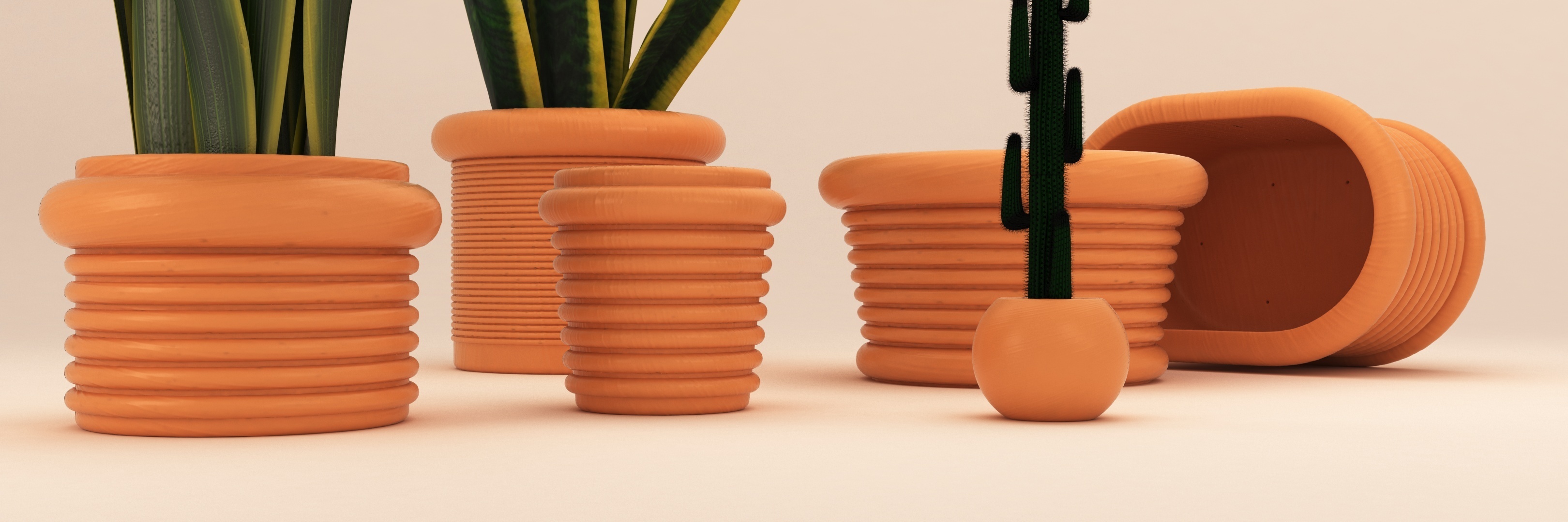 Файл STL Flower Pot Family “Rings” 💐 (OBJ)・Модель для загрузки и 3D ...