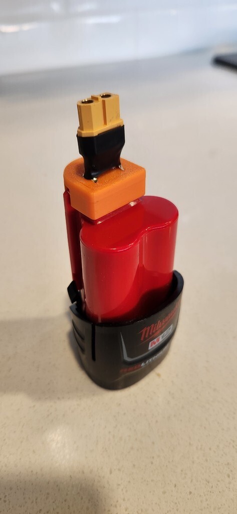 🔋 Simple Milwaukee M12 Battery Tap・Free 3D File for ・Cults