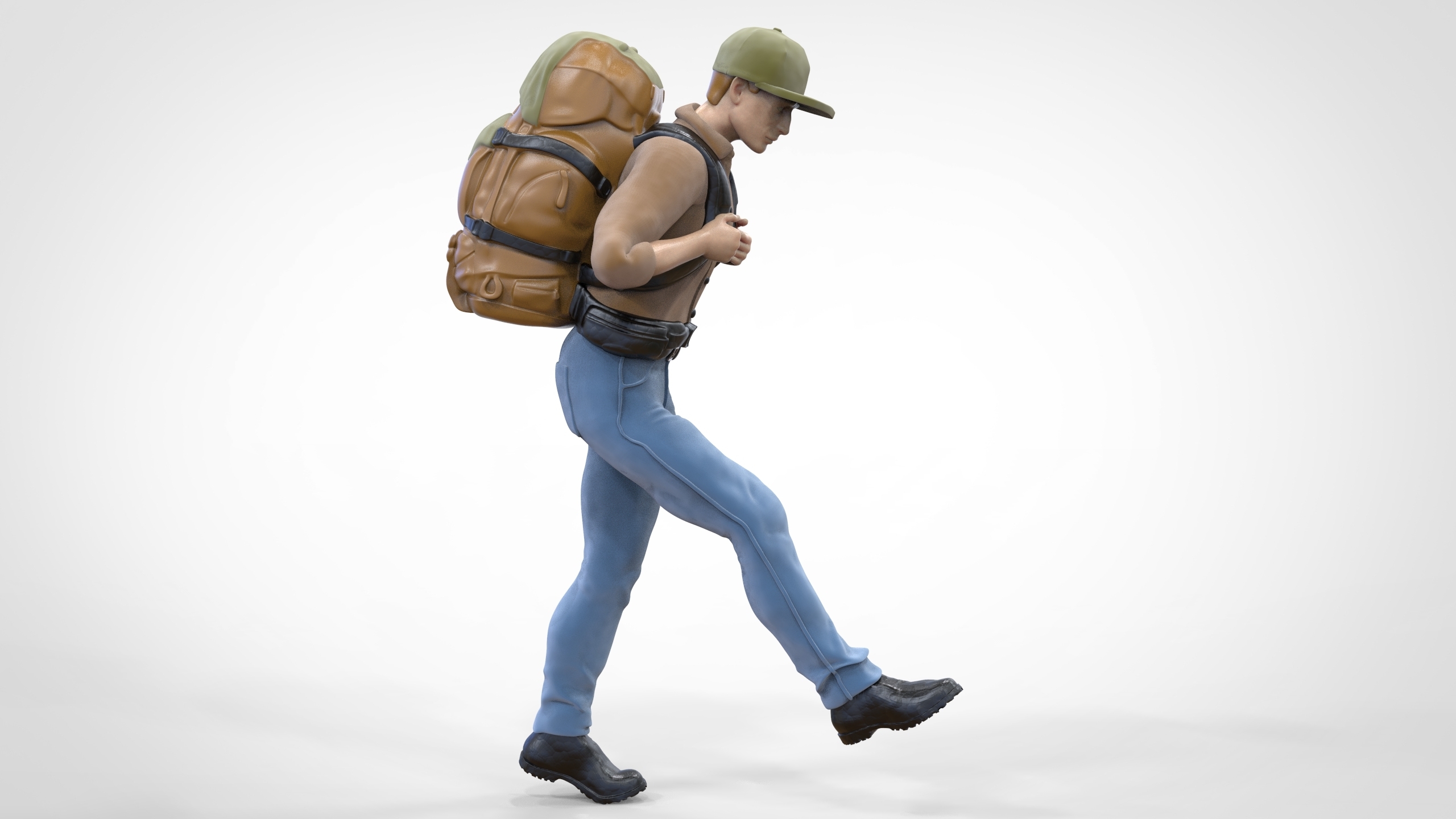 🚶 N2 Hiker 1 64 Miniature Walking and Climbing・ STL File for ・Cults