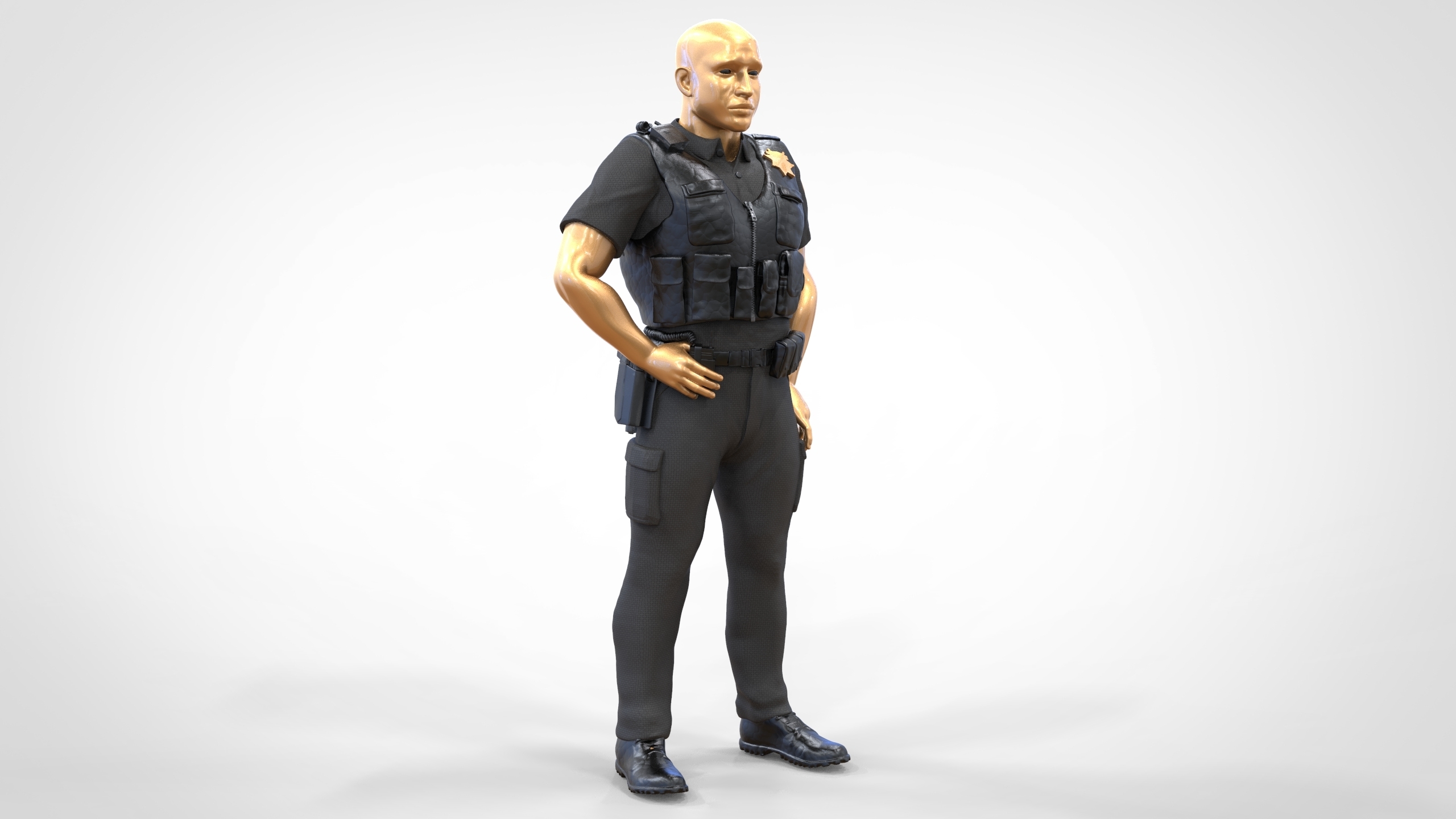 STL file N1 American Police Officer Miniature 3D print model 🚓 (OBJ and ...