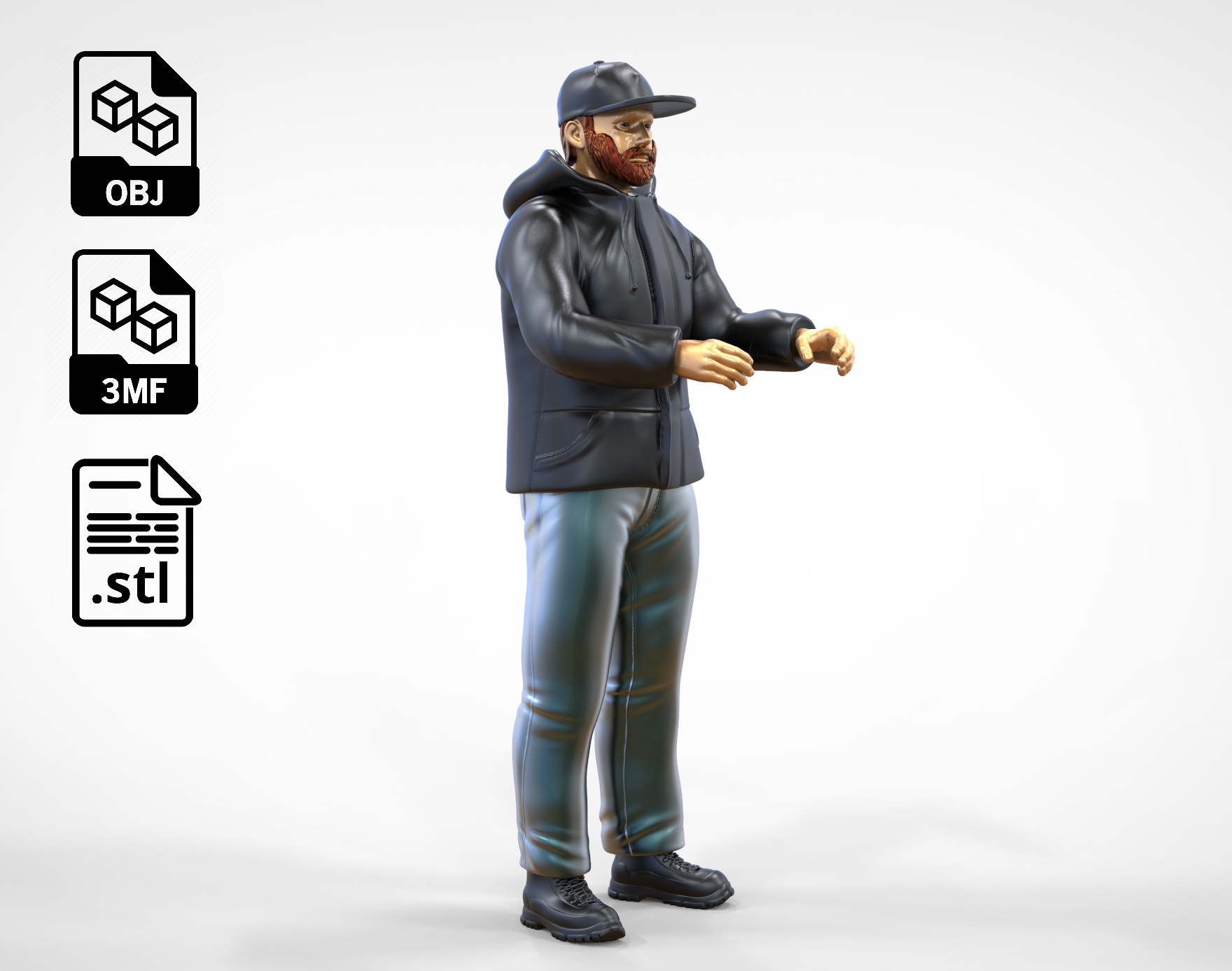 arquivo STL Un Capitán sujetando el timón de un barco 🎨 (OBJe3MF ...